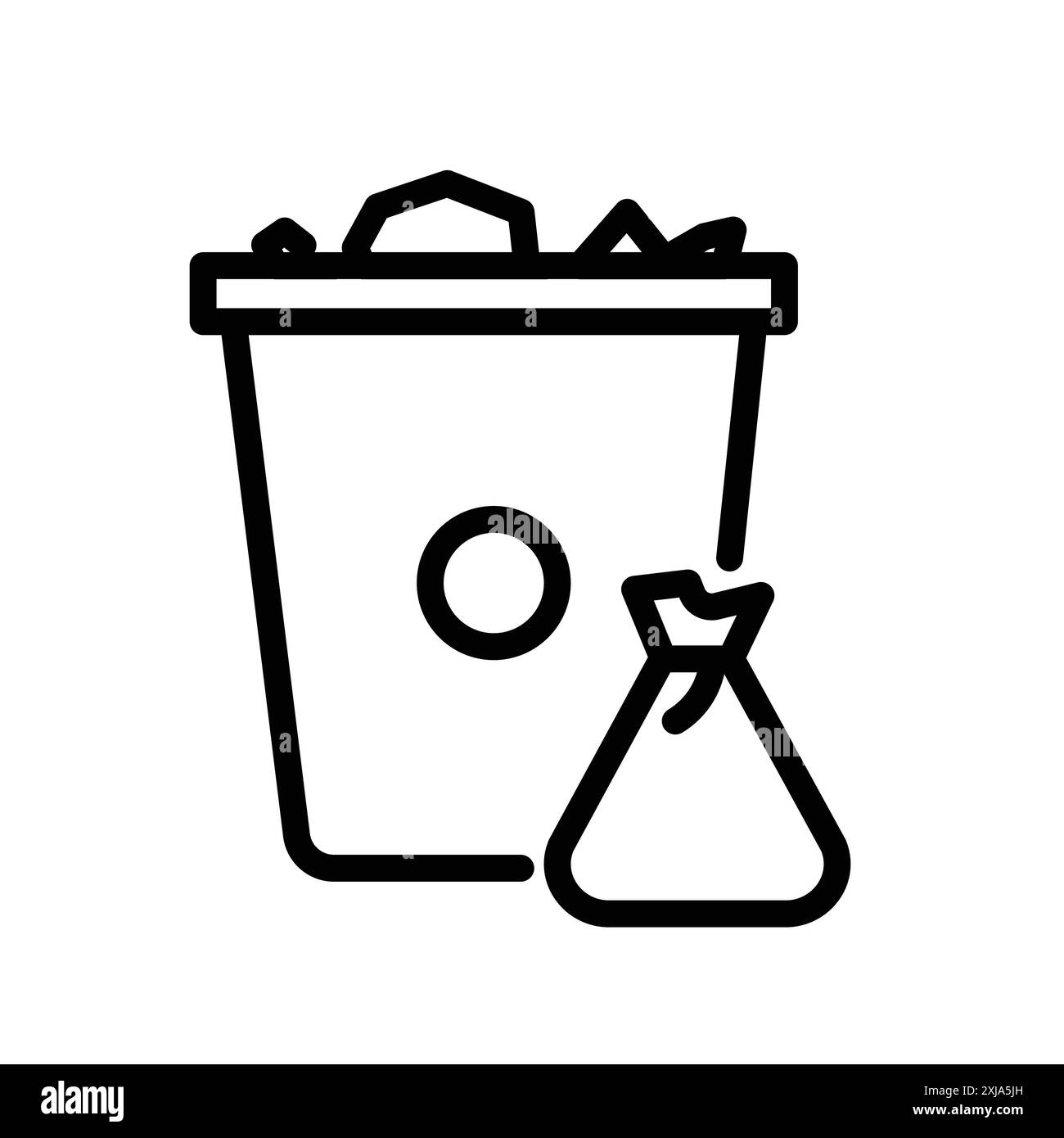 Leftovers Disposal icon set in thin line outline style and linear vector sign Stock Vector Image ...