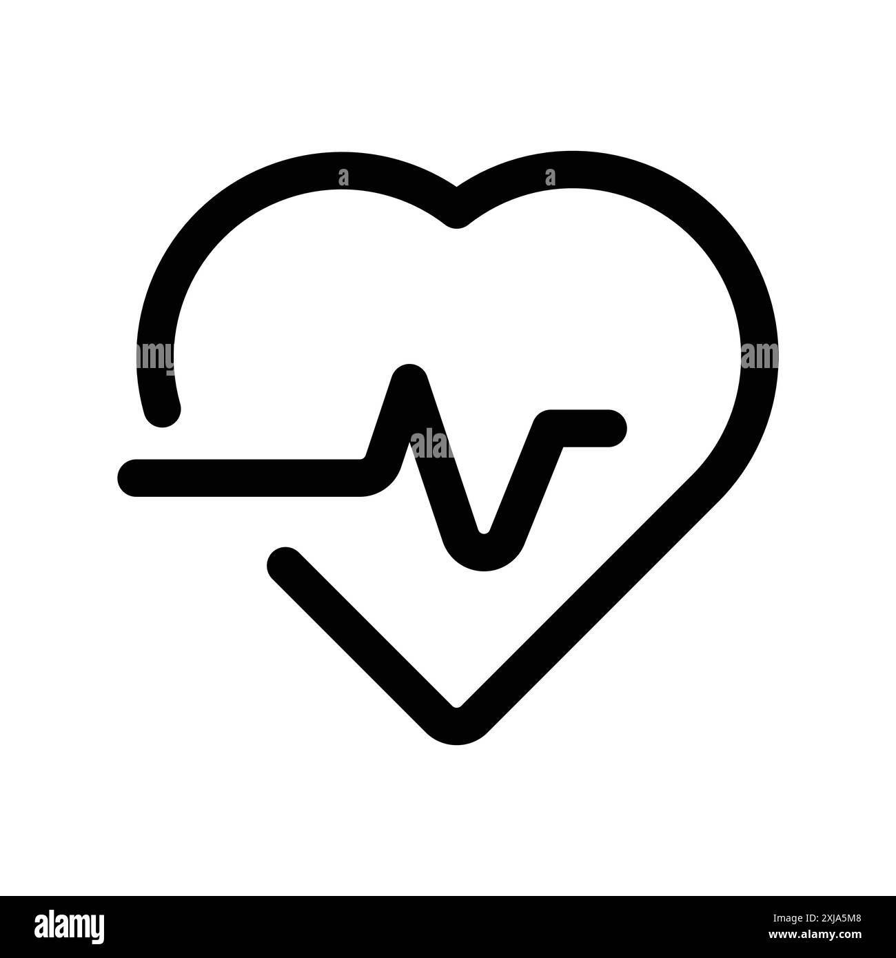 heart rate icon set in thin line outline style and linear vector sign Stock Vector Image & Art ...