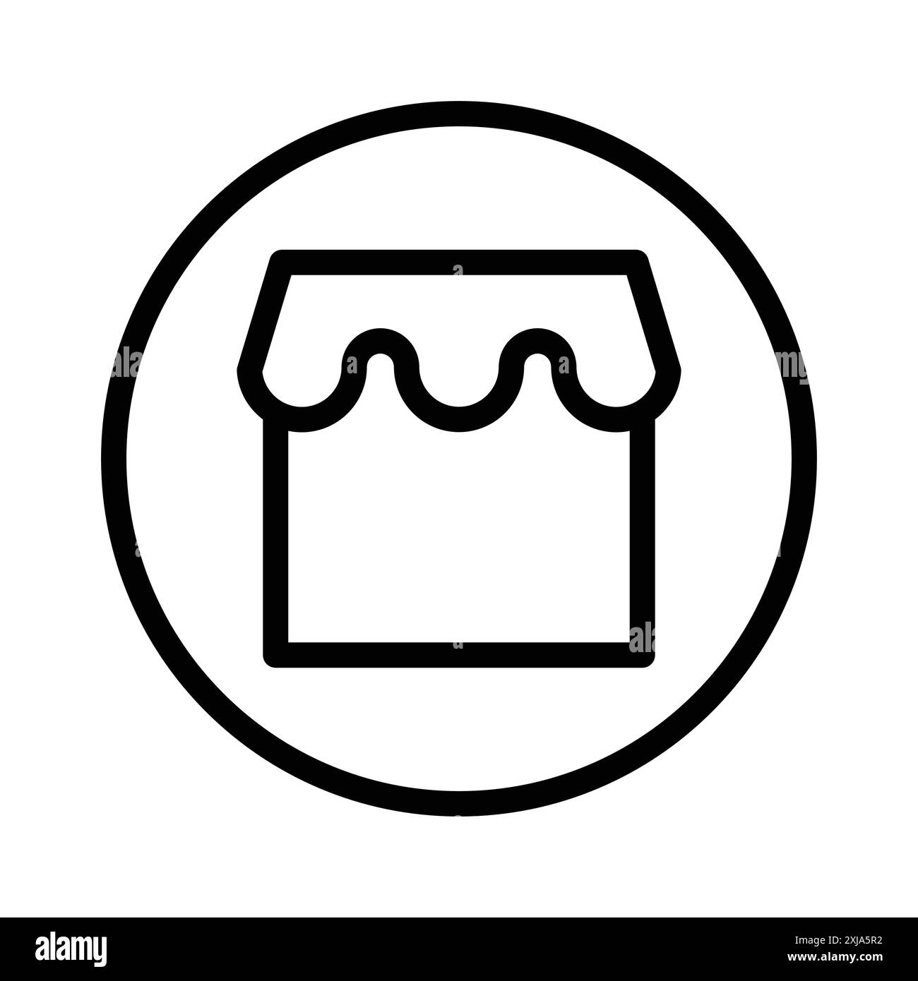 Marketplace icon set in thin line outline style and linear vector sign ...