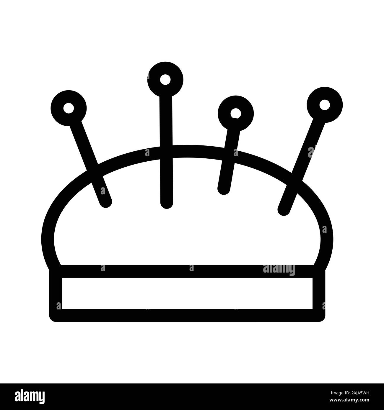 pin cushion icon set in thin line outline style and linear vector sign ...