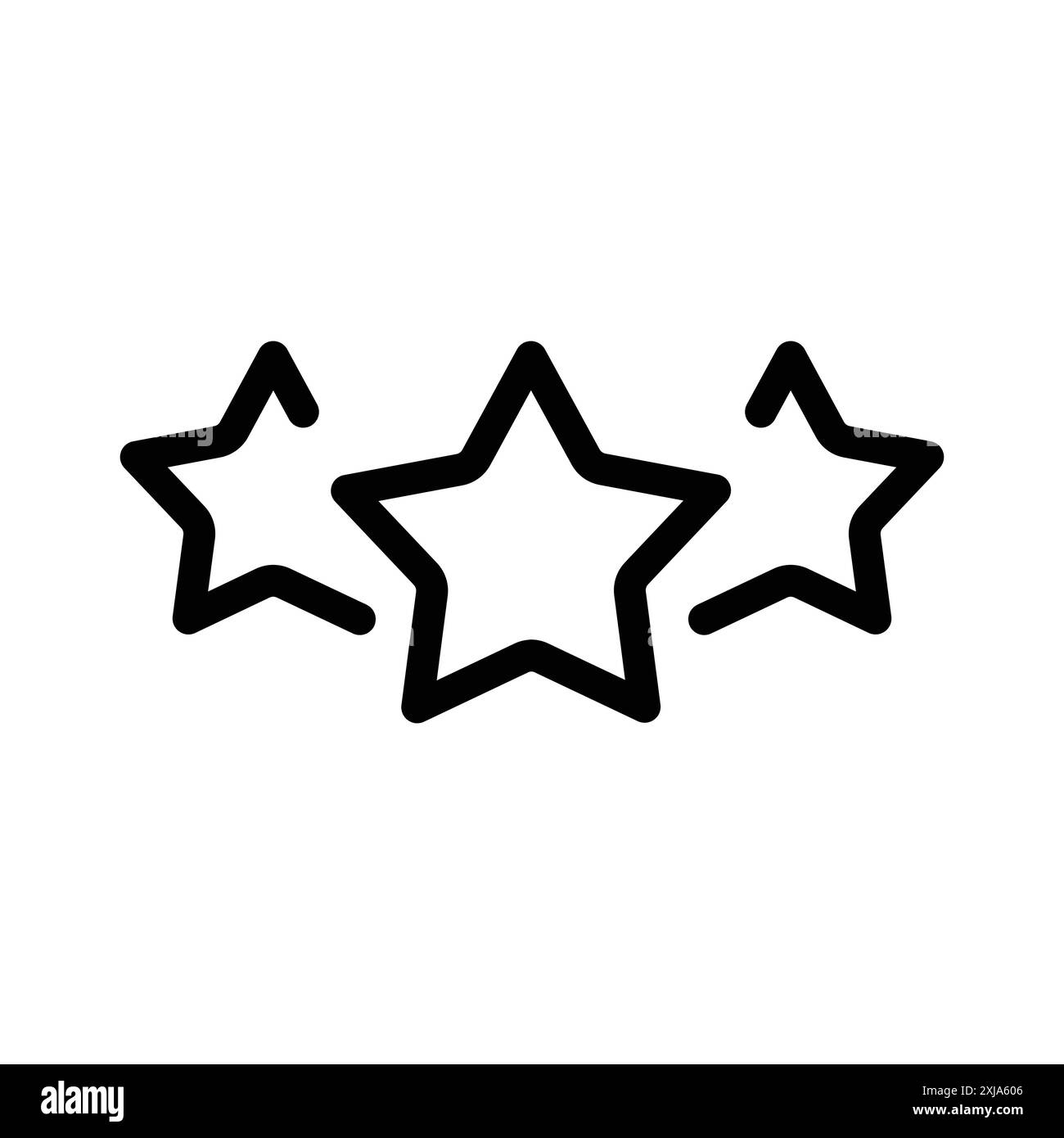 Rating star icon set in thin line outline style and linear vector sign ... Rating star icon set in thin line outline style and linear vector sign ...