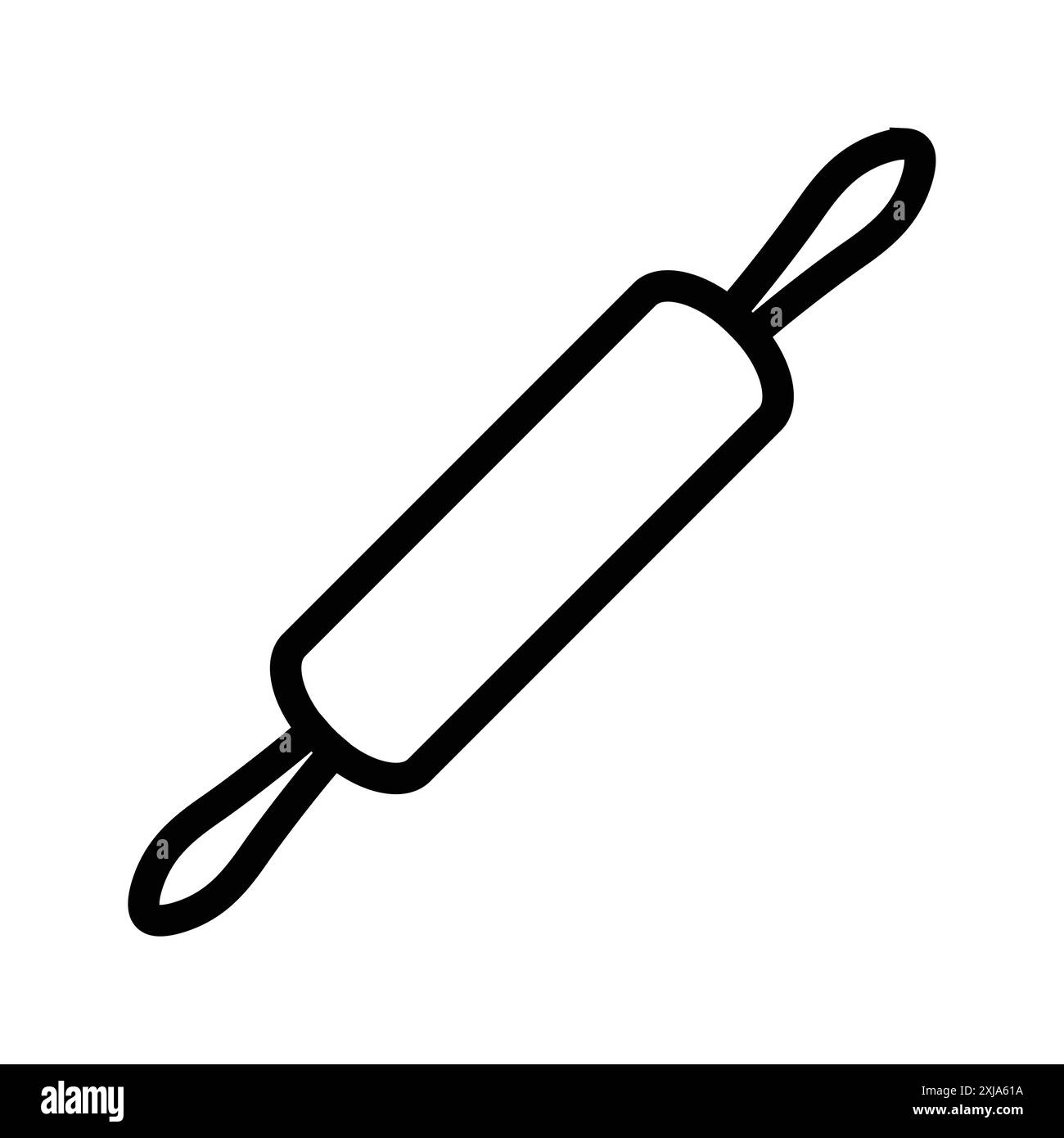 rolling pin icon set in thin line outline style and linear vector sign Stock Vector Image & Art ...