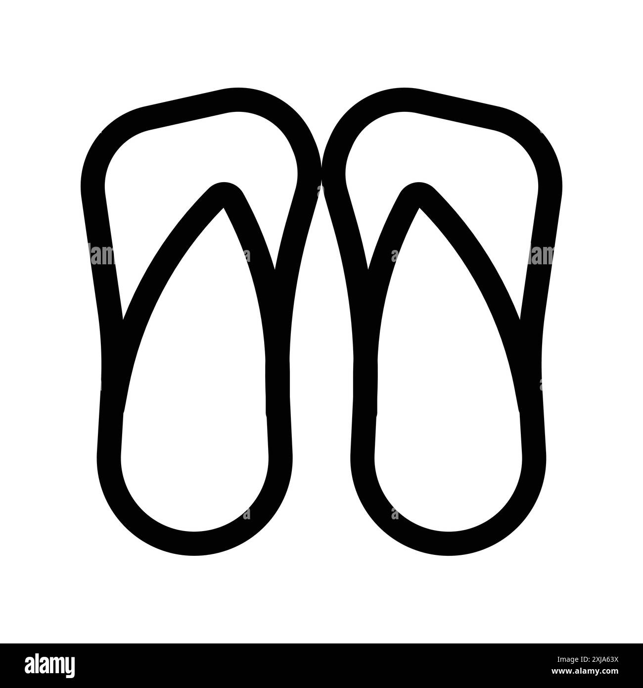 sandals icon set in thin line outline style and linear vector sign ...