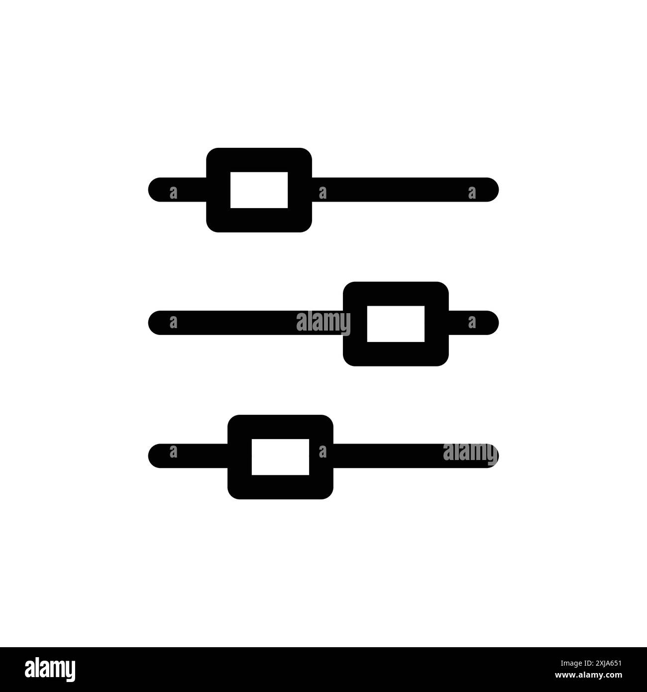 control panel icon set in thin line outline style and linear vector sign Stock Vector Image ...