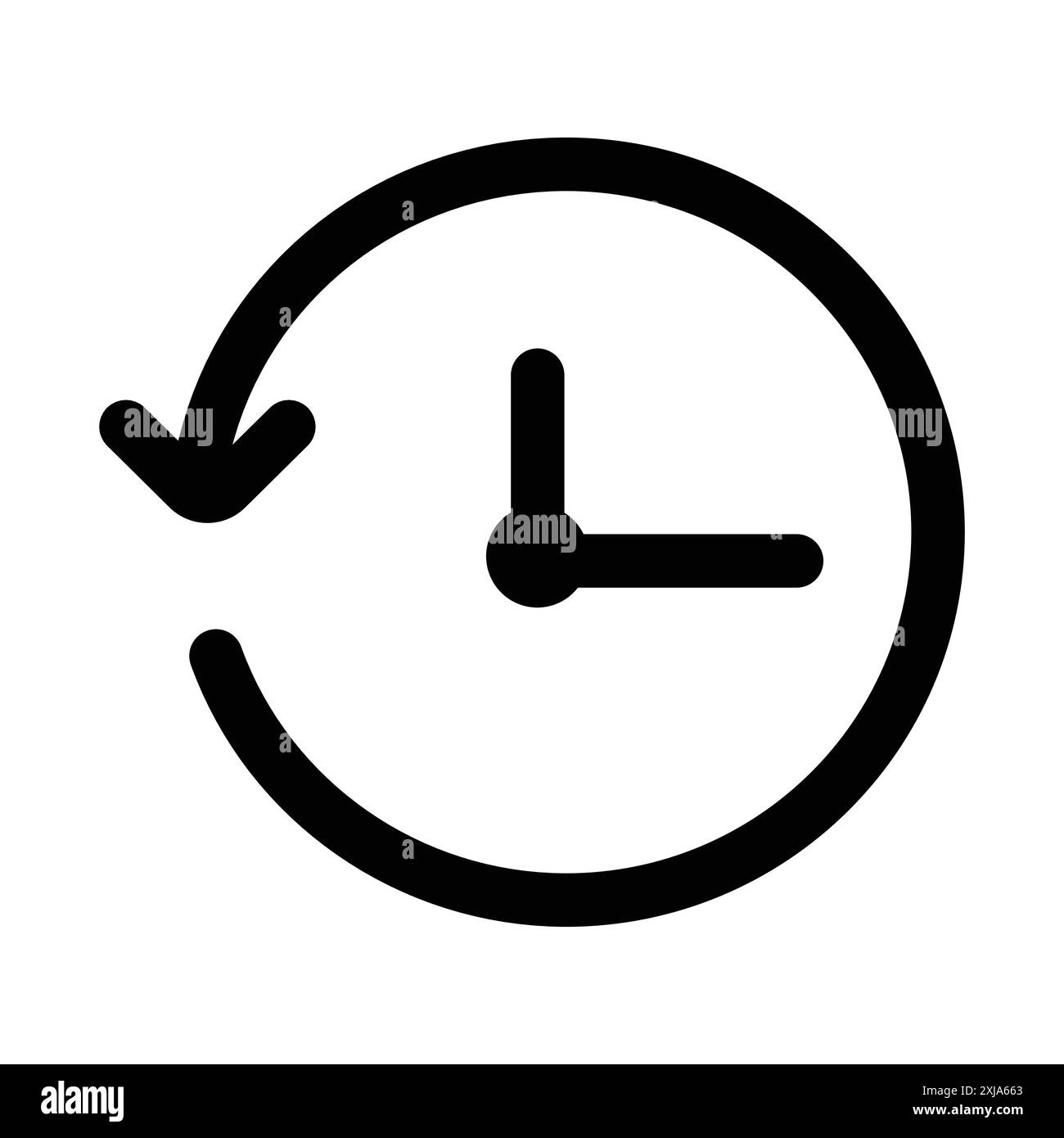 counterclockwise rotation icon set in thin line outline style and linear vector sign Stock ...