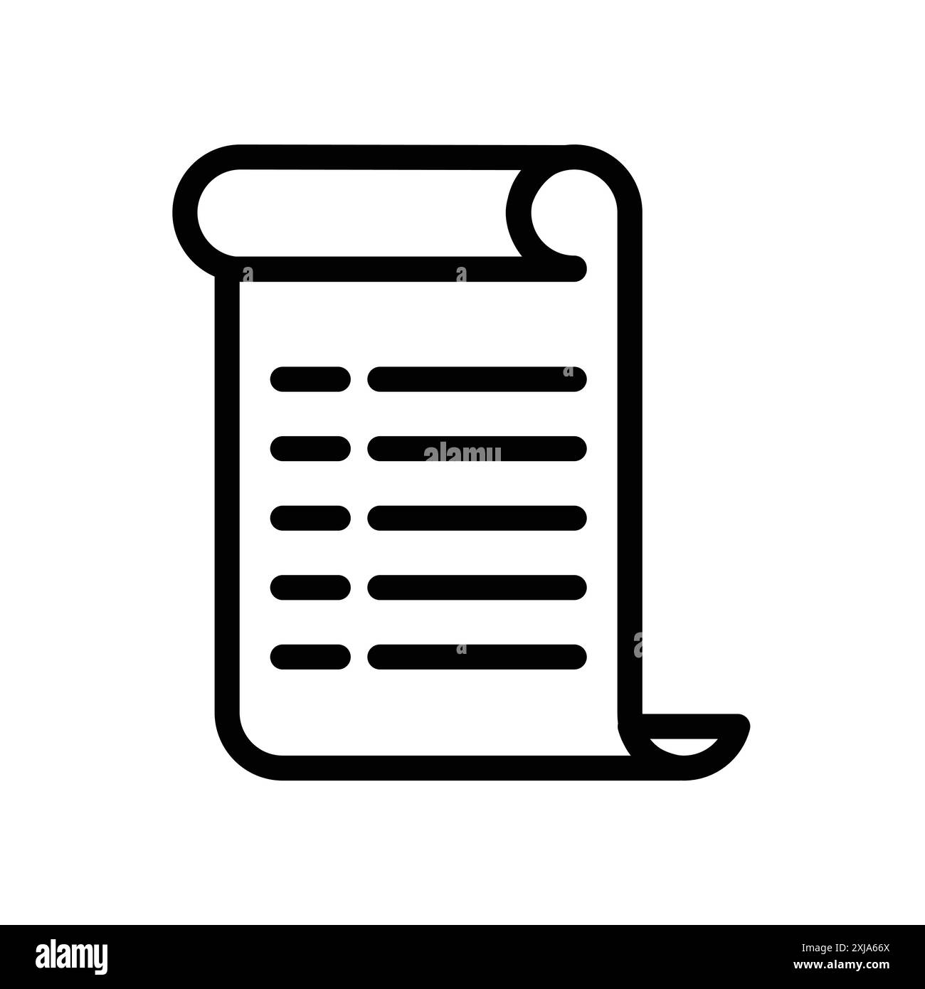 Script Icon Set In Thin Line Outline Style And Linear Vector Sign Stock Vector Image And Art Alamy