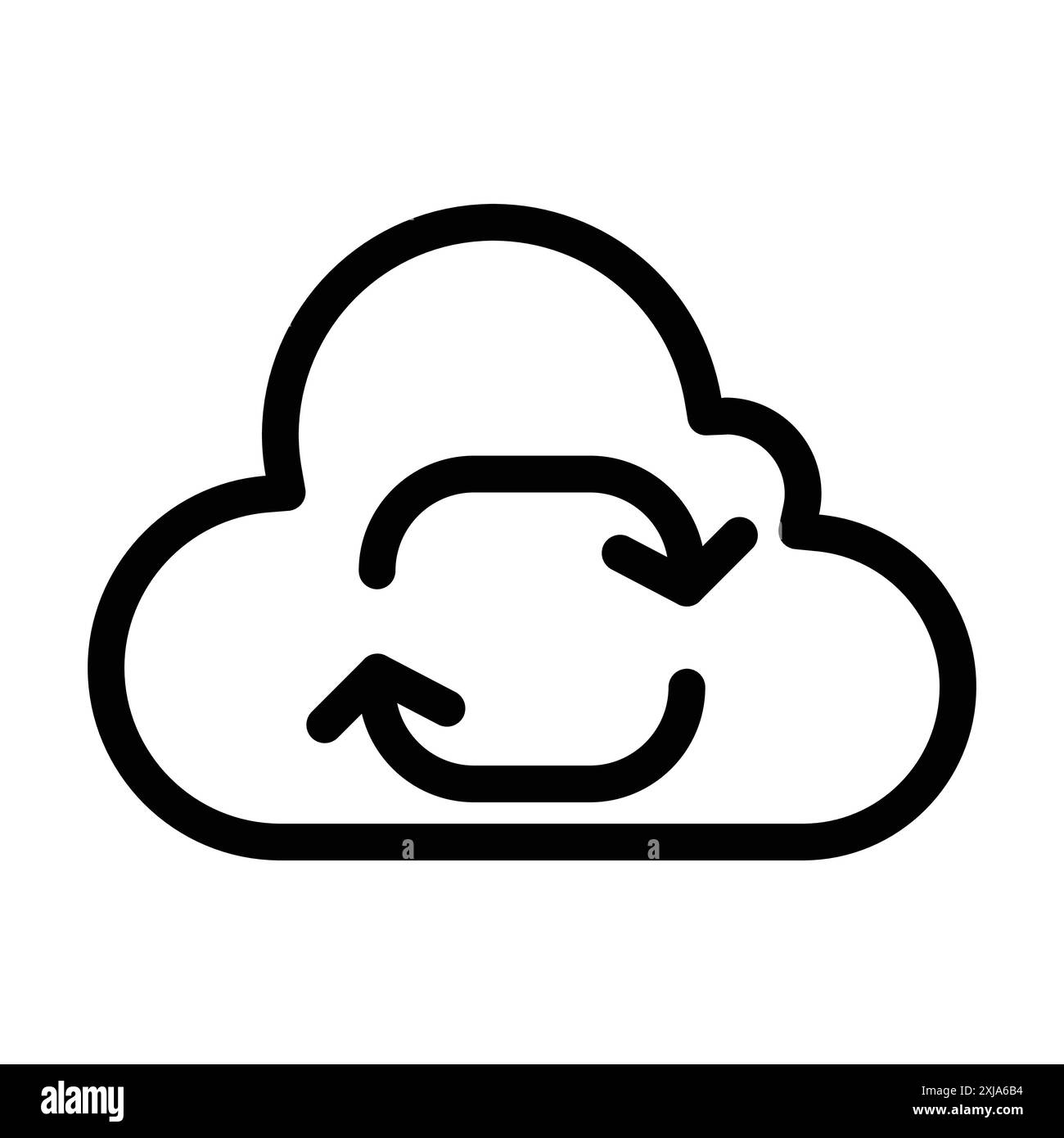 Data Synchronization Icon Set In Thin Line Outline Style And Linear