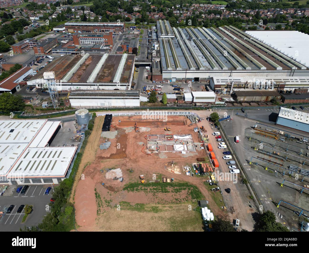 Hereford UK aerial view of a new build NHS Community Diagnostics Centre ...