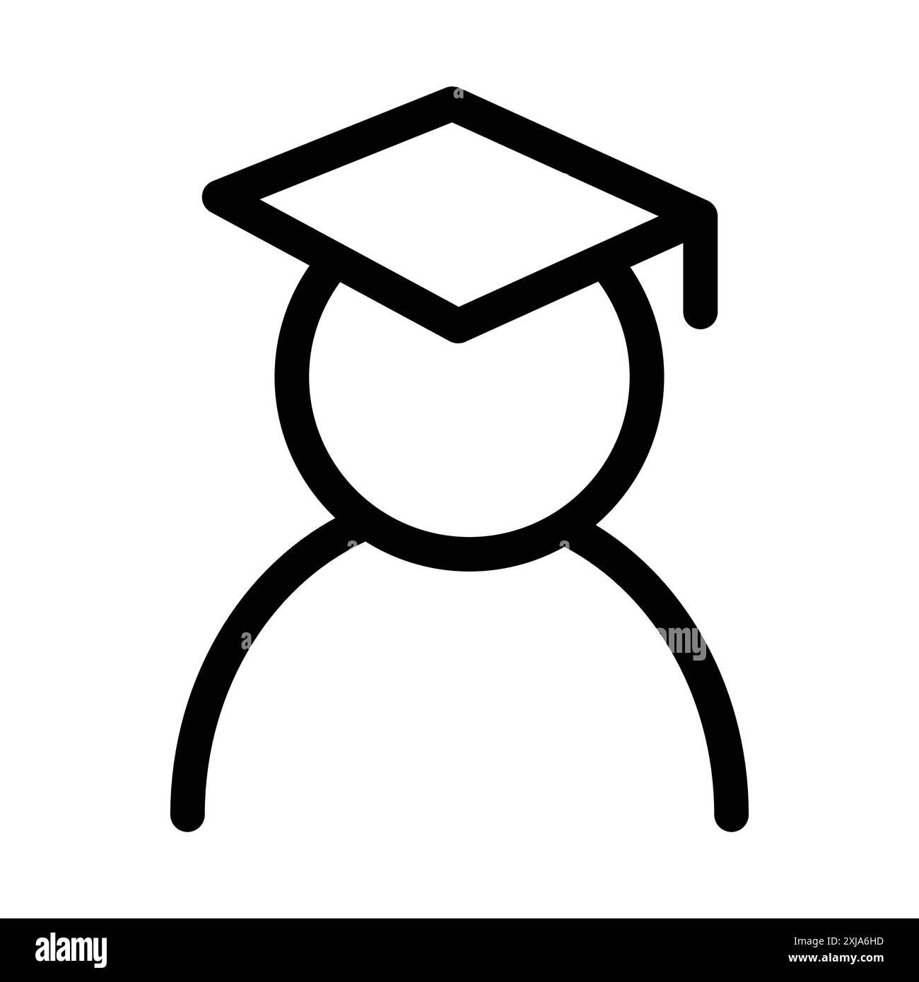 Student icon set in thin line outline style and linear vector sign ...