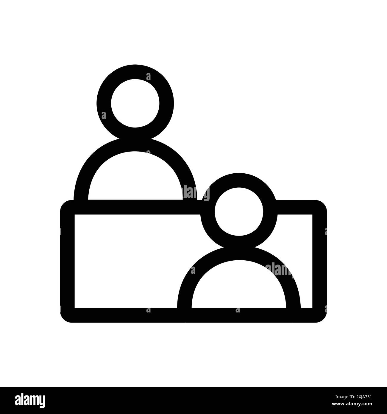 Interview Preparation icon set in thin line outline style and linear ...
