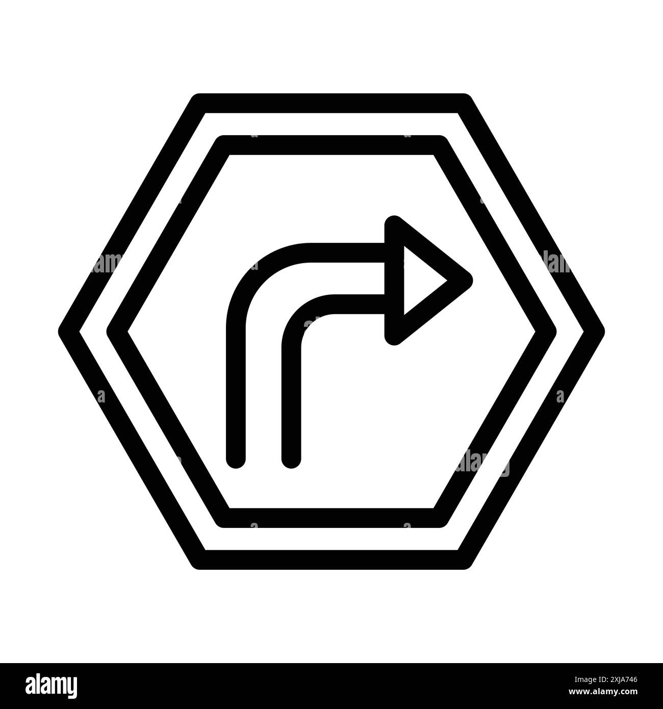 Turn to the Right Icon set in thin line outline style and linear vector sign Stock Vector Image ...