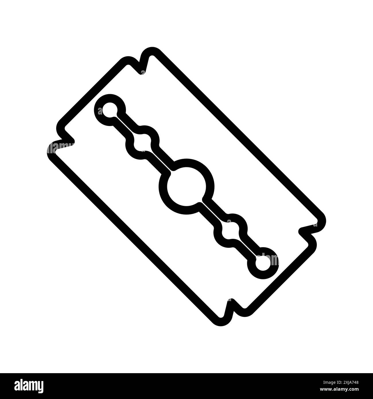 Blade razor icon set in thin line outline style and linear vector sign ...