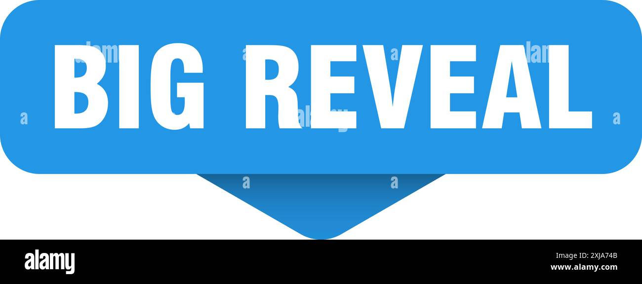 big reveal sticker. big reveal sign on transparent background ...