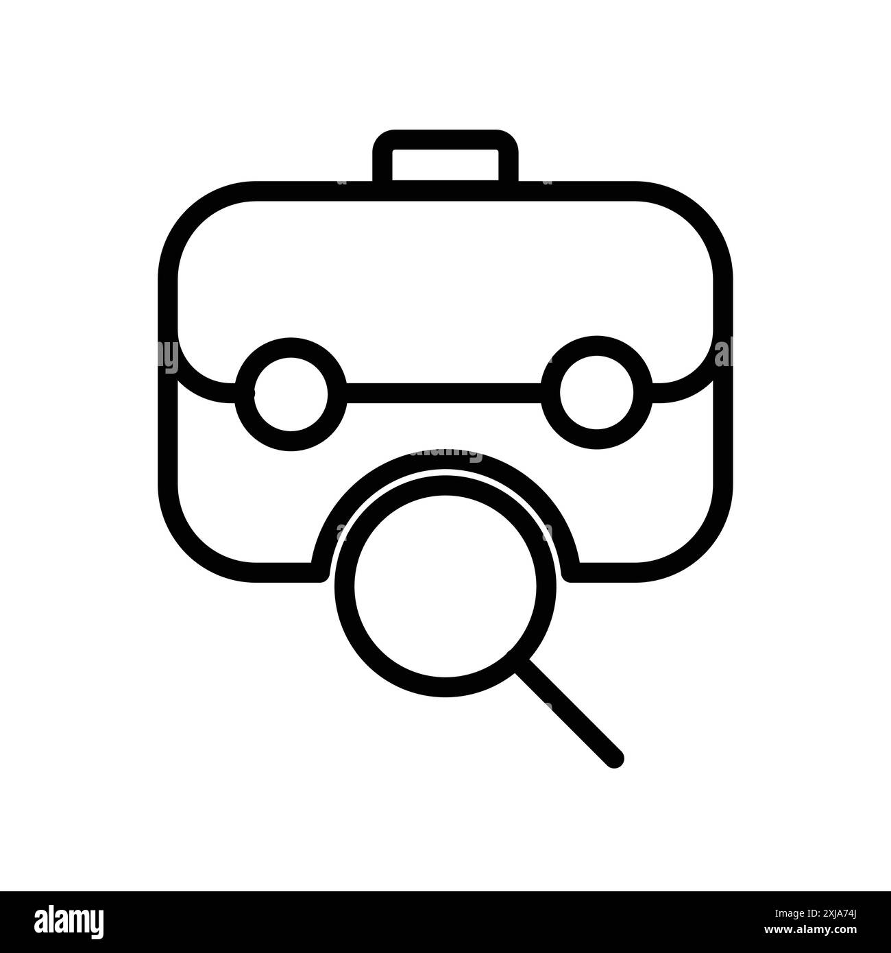 Job Seeking Icon set in thin line outline style and linear vector sign ...