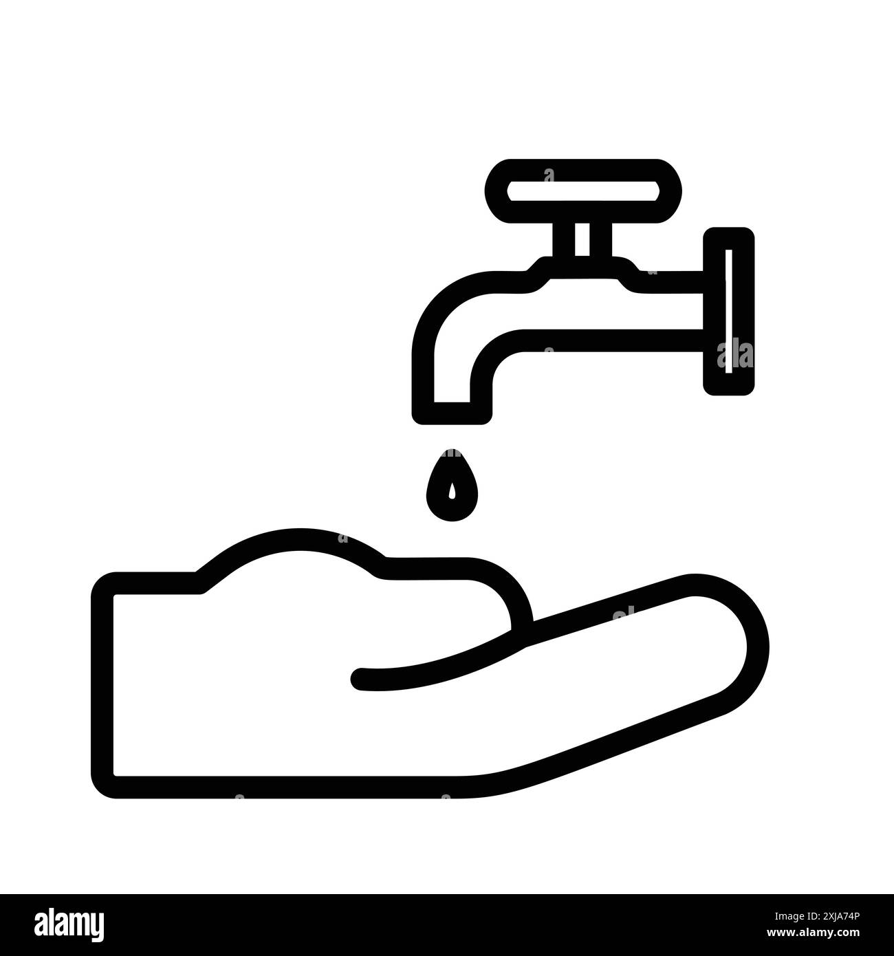 Illustration washing hands clean Black and White Stock Photos & Images ...