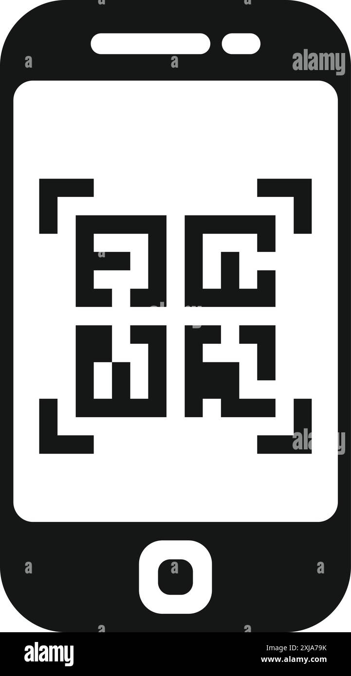Smartphone is scanning a qr code, enabling quick and easy mobile ...