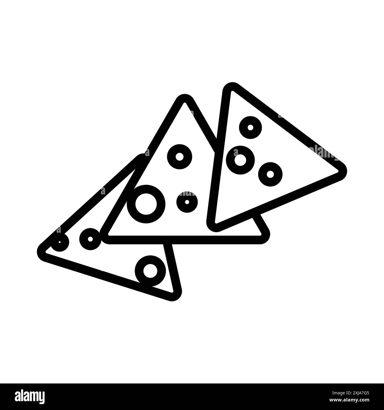 Nachos Icon Set In Thin Line Outline Style And Linear Vector Sign Stock Vector Image And Art Alamy