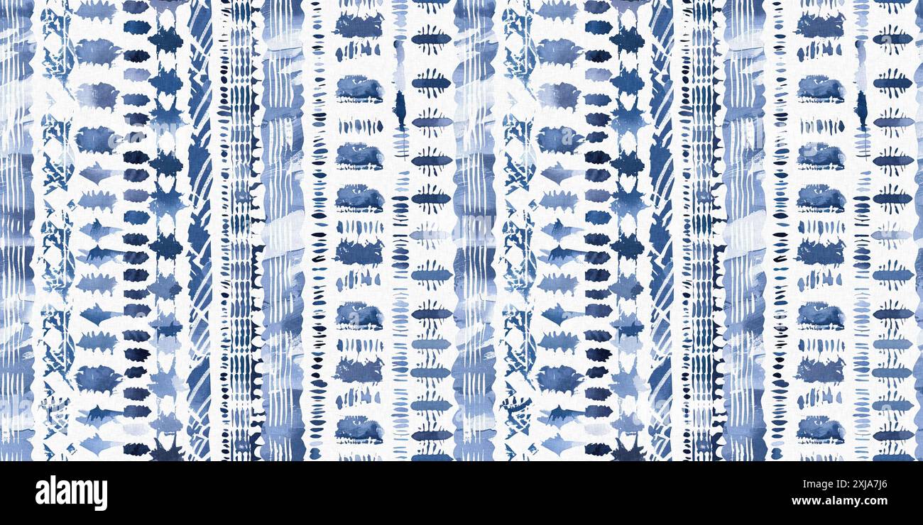 Modern blue white irregular beach stripe border for summer doodle ...