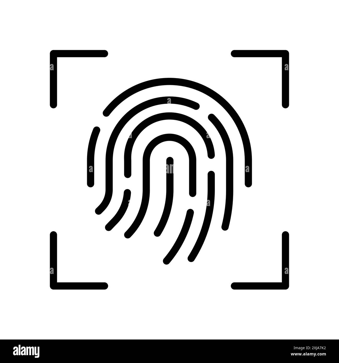 Biometric Icon Set In Thin Line Outline Style And Linear Vector Sign Stock Vector Image And Art