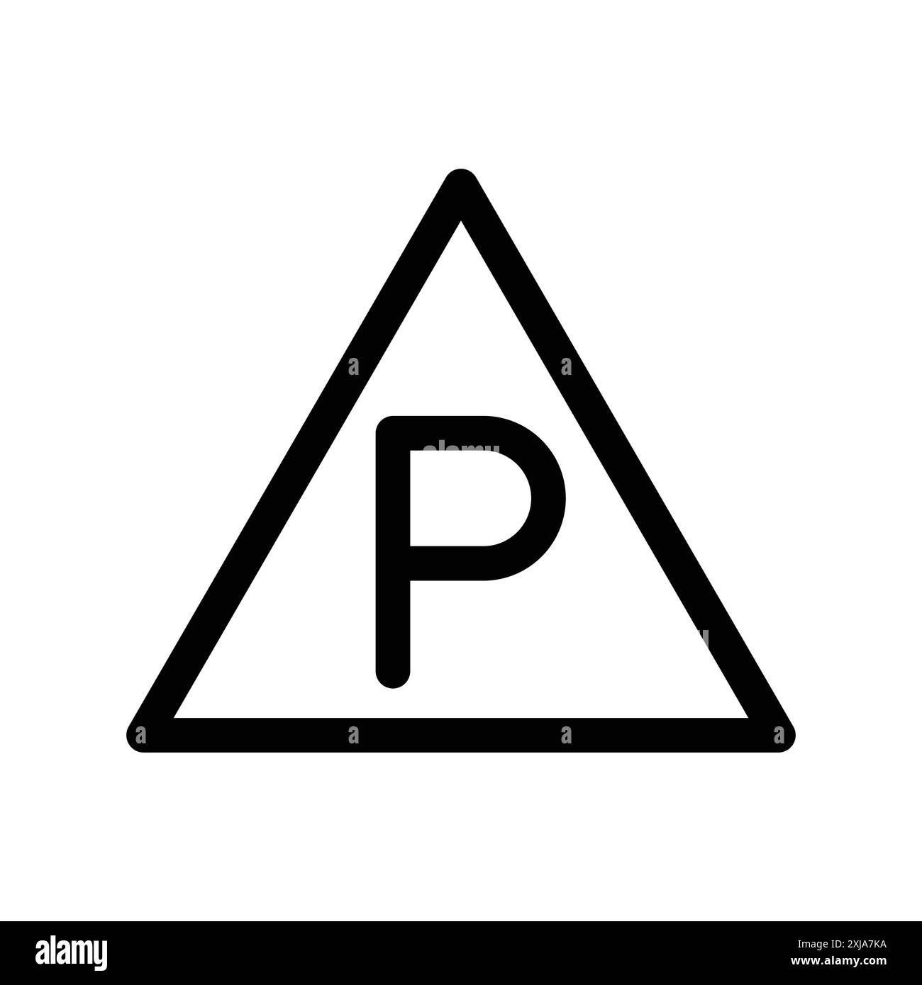 Parking icon set in thin line outline style and linear vector sign ...