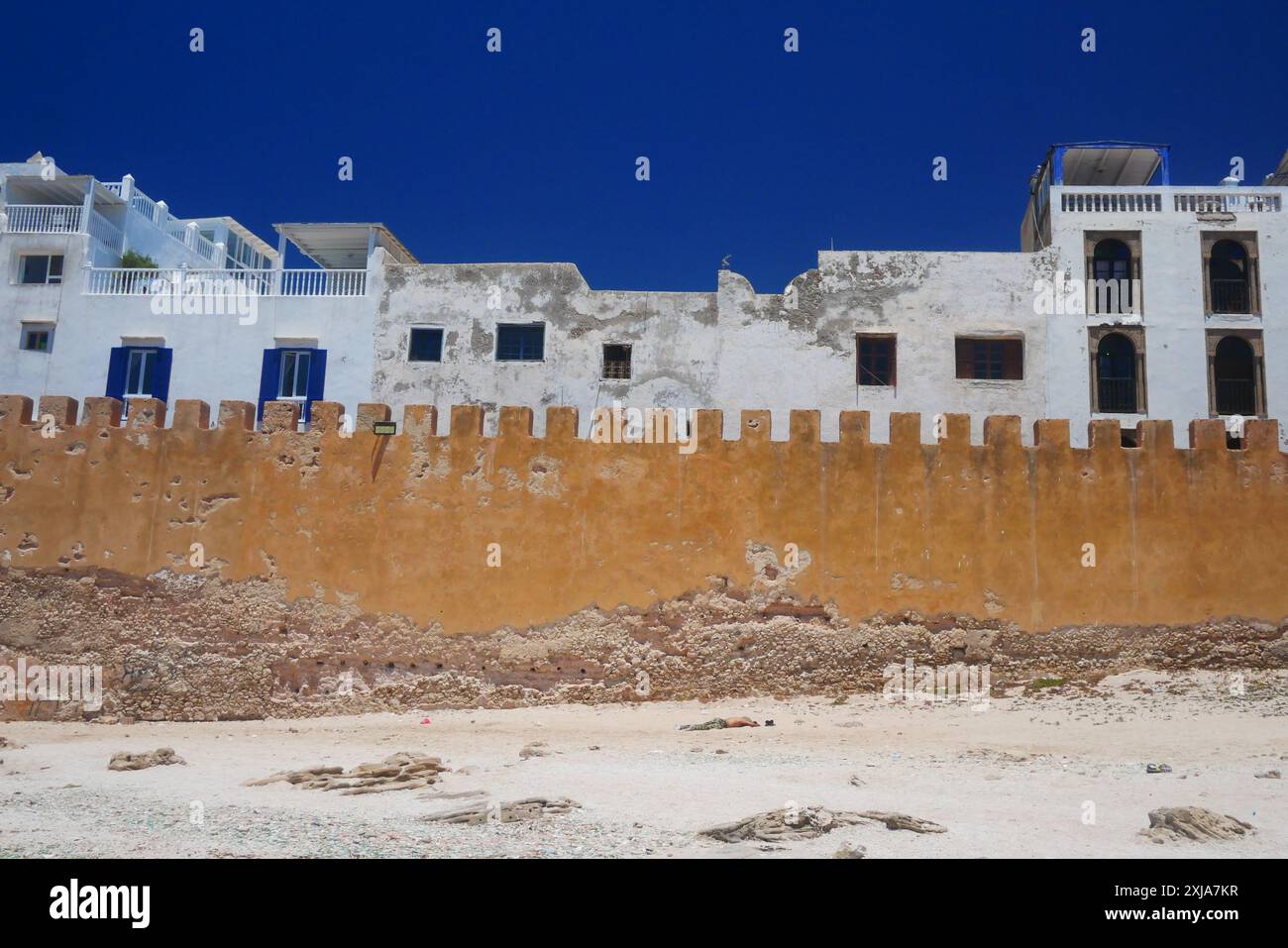 The old walls of Essaouira in Morocco built to keep the Barbary pirates ...
