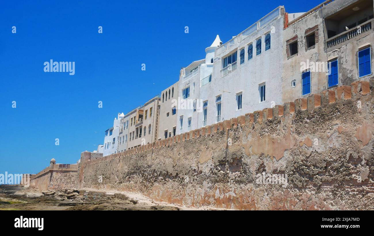 The old walls of Essaouira in Morocco built to keep the Barbary pirates ...