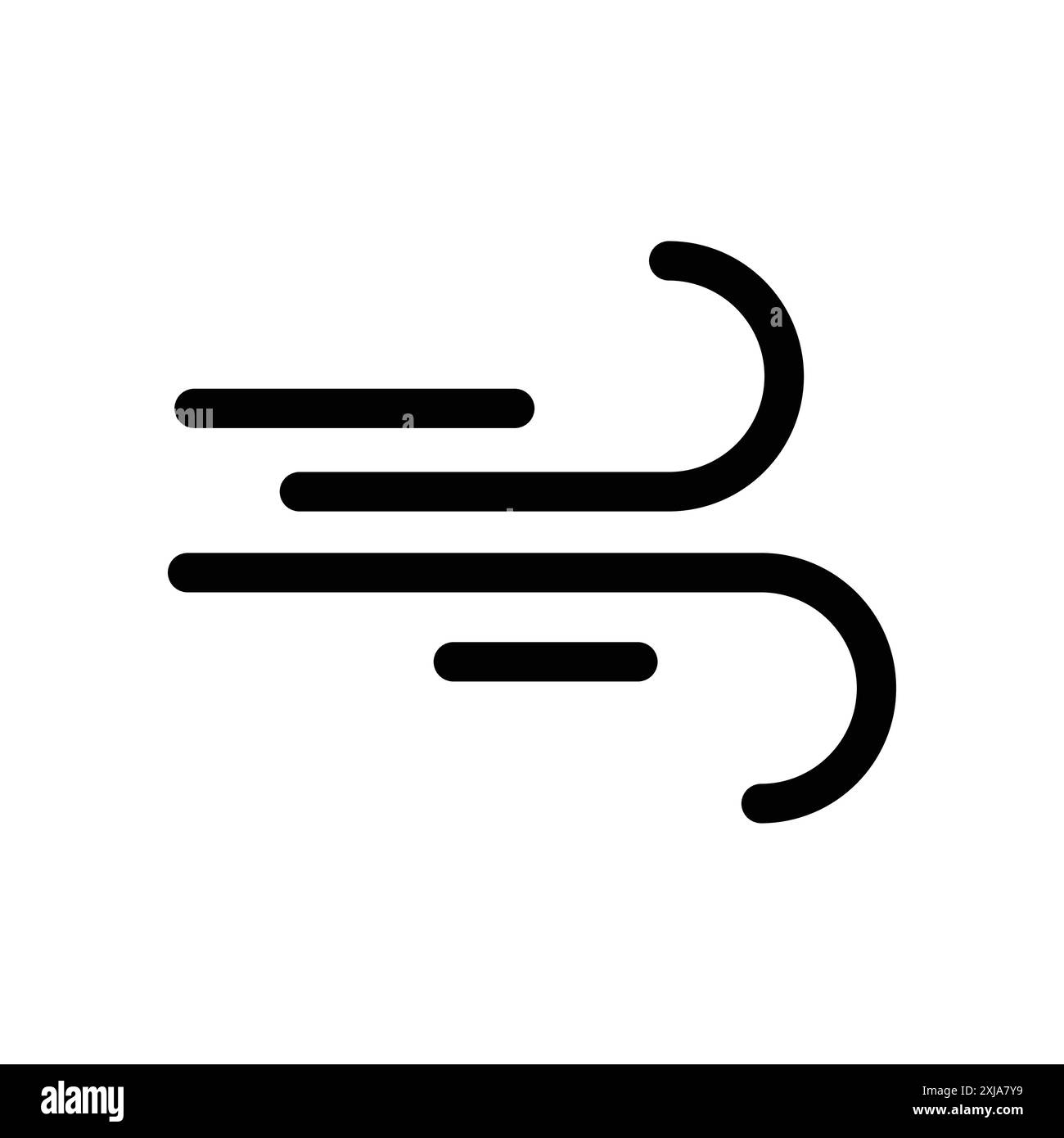 blowing wind icon set in thin line outline style and linear vector sign Stock Vector Image & Art ...