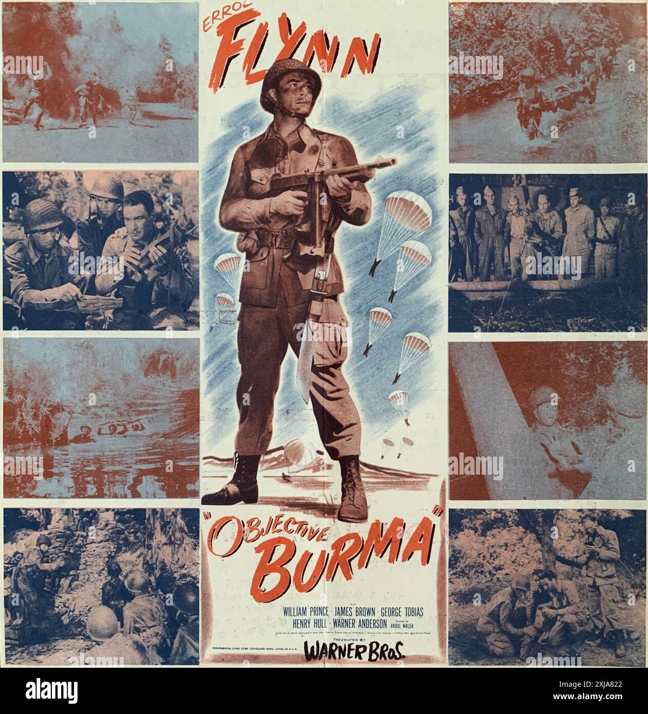 ERROL FLYNN in OBJECTIVE BURMA ! 1945 director RAOUL WALSH original ...