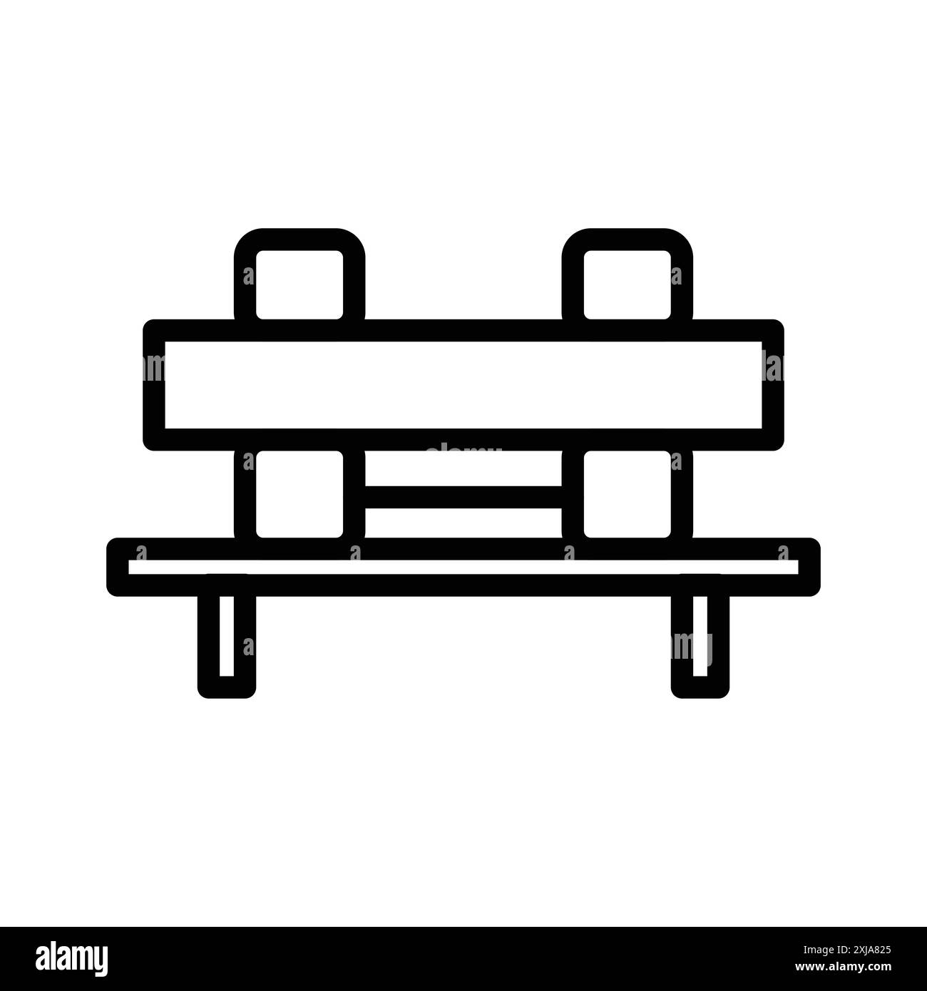 Bench icon set in thin line outline style and linear vector sign Stock ...