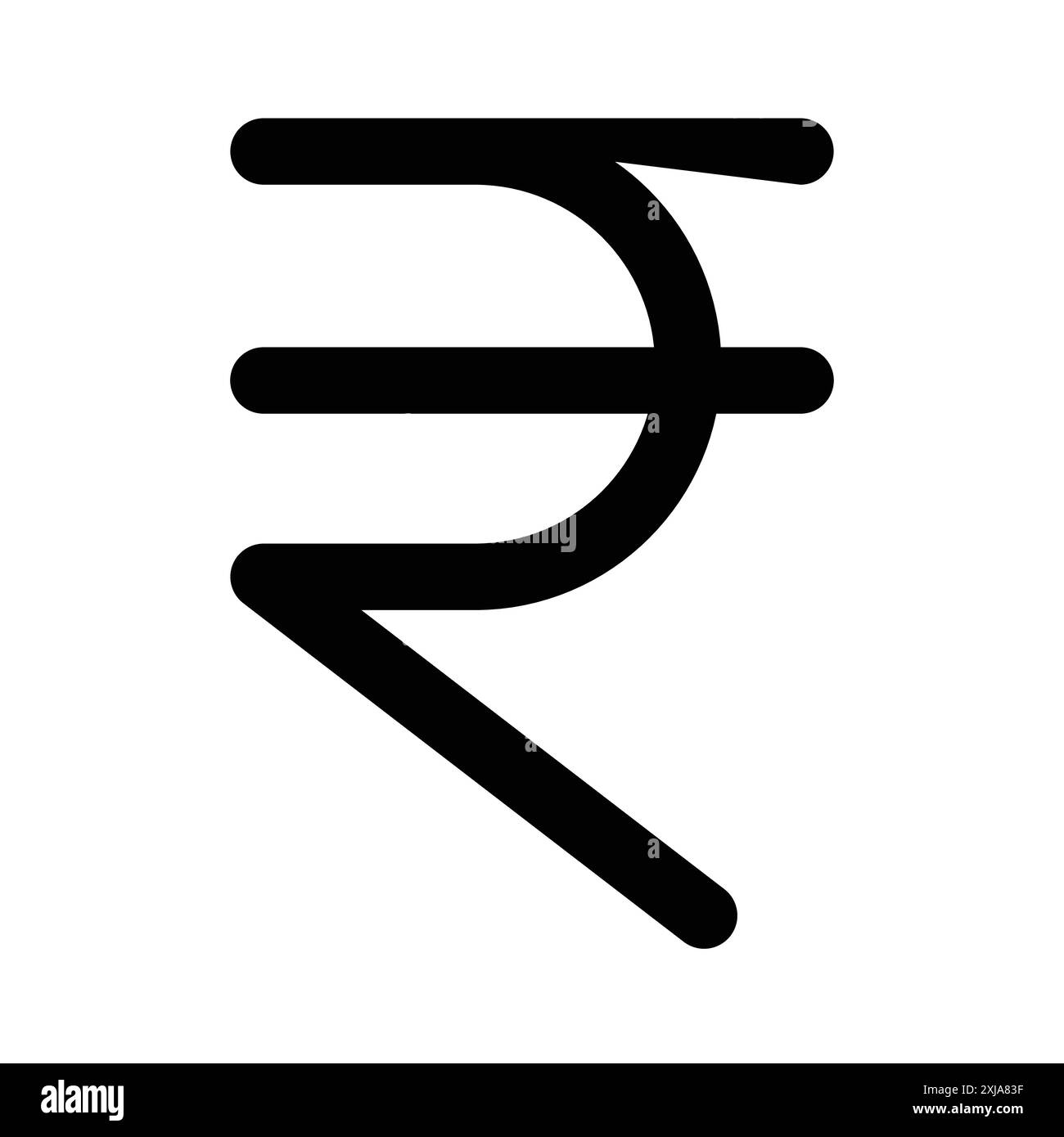 rupee currency icon set in thin line outline style and linear vector ...
