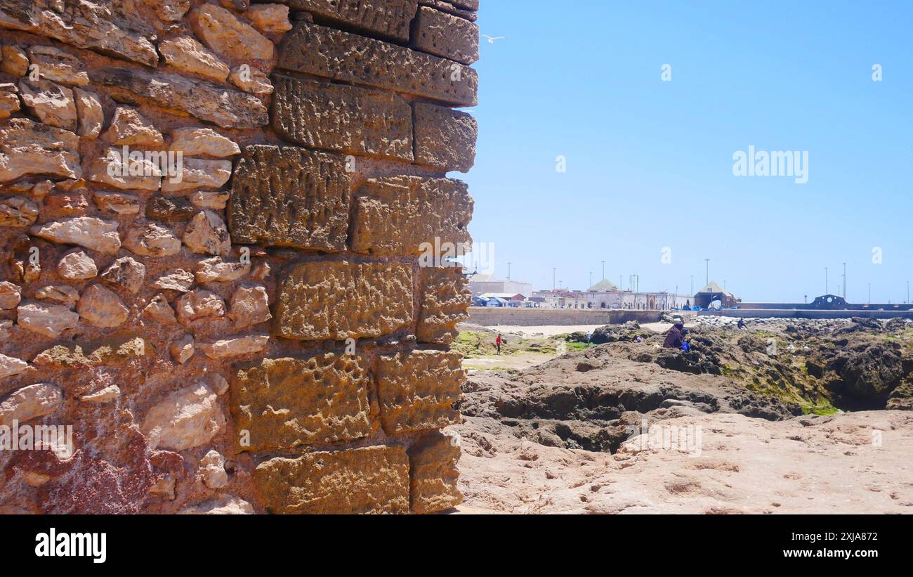 The old walls of Essaouira in Morocco built to keep the Barbary pirates ...