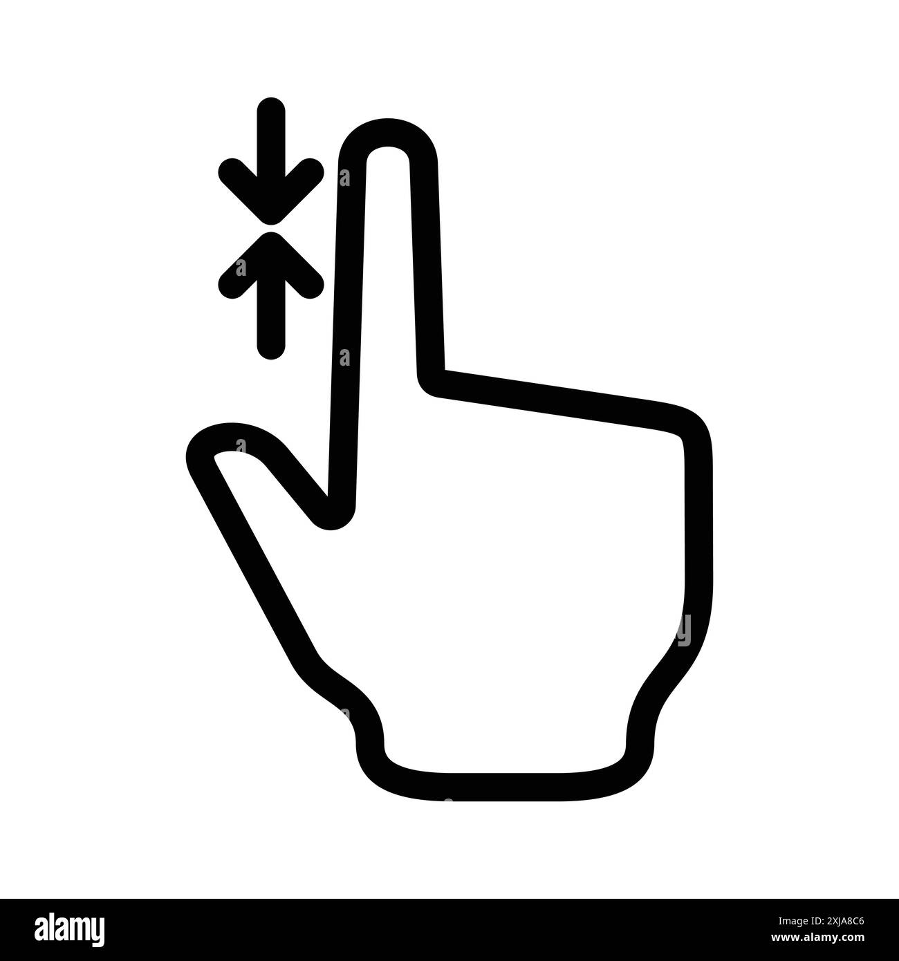 Zoom Gesture icon set in thin line outline style and linear vector sign Stock Vector Image & Art ...