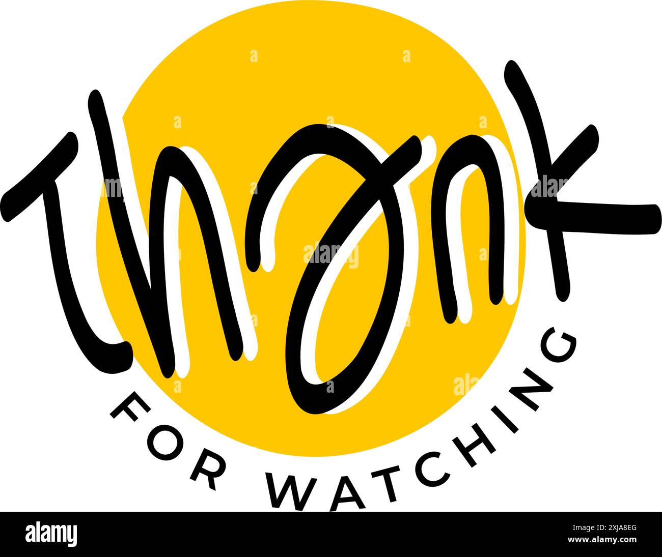 A Vibrant End Screen Design Vector With A Thank You For Watching Message Perfect For Video