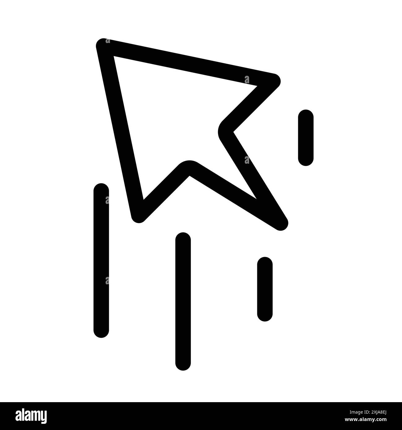 Cursor move icon set in thin line outline style and linear vector sign ...