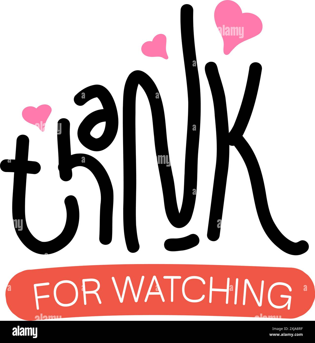 A vibrant end screen design vector with a "Thank You for Watching ...