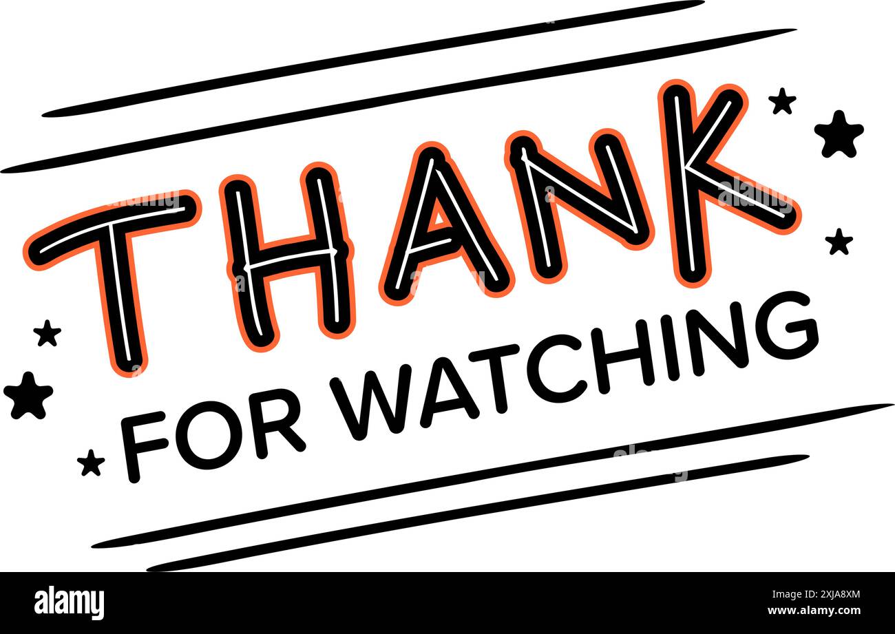 Gratitude for watching Stock Vector Images - Alamy