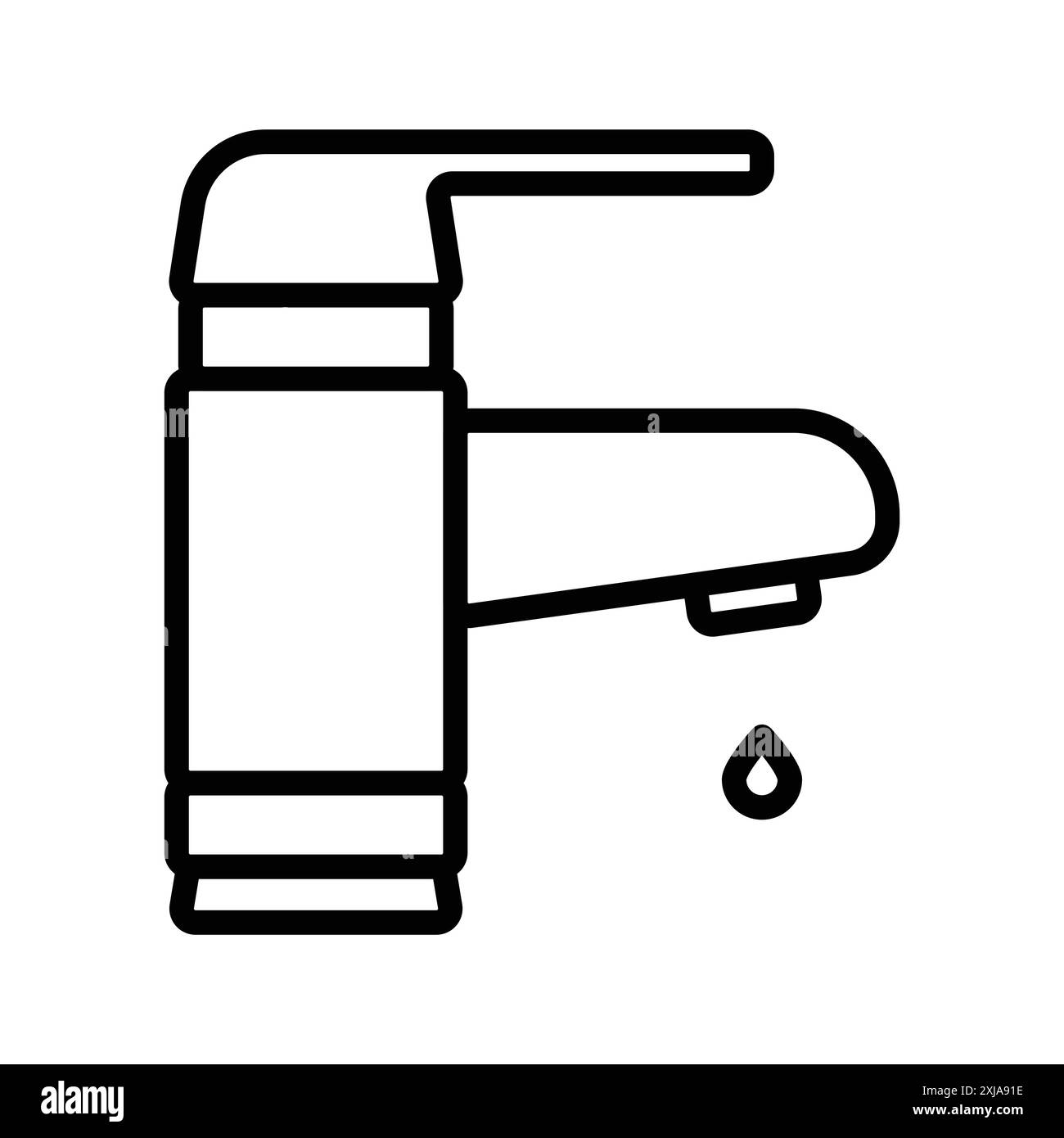 Water tap icon set in thin line outline style and linear vector sign Stock Vector Image & Art ...