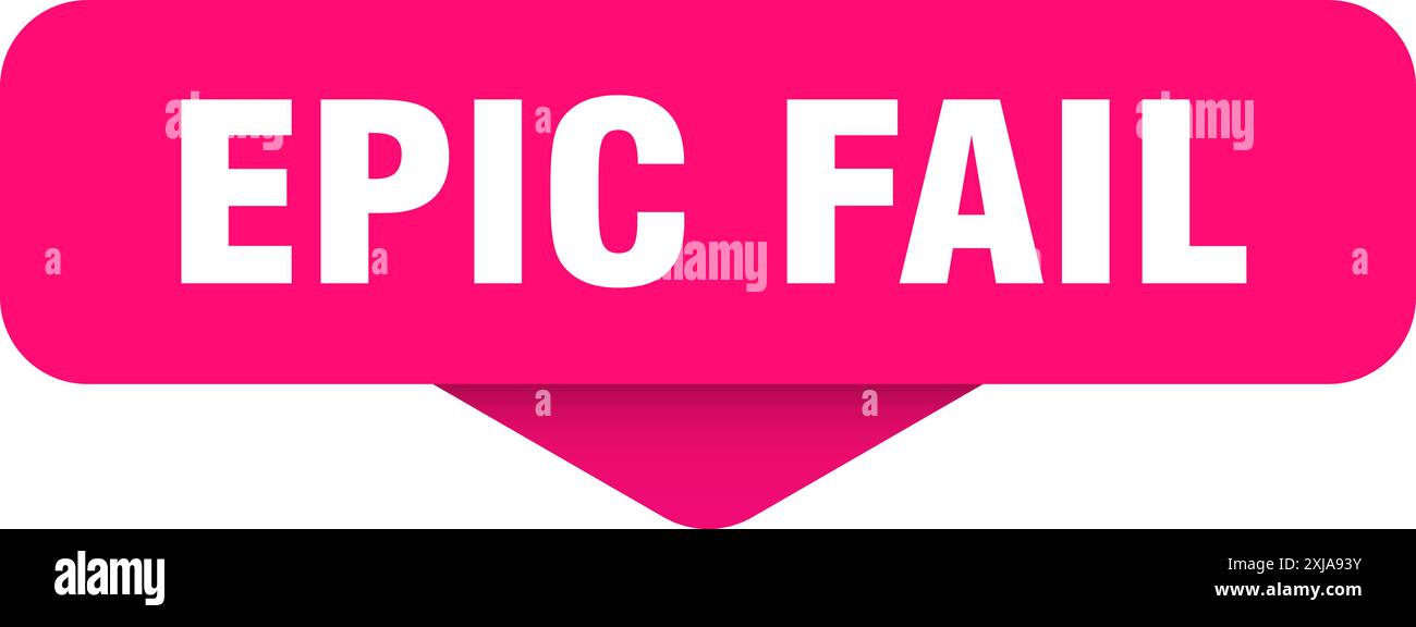 epic fail sticker. epic fail sign on transparent background ...