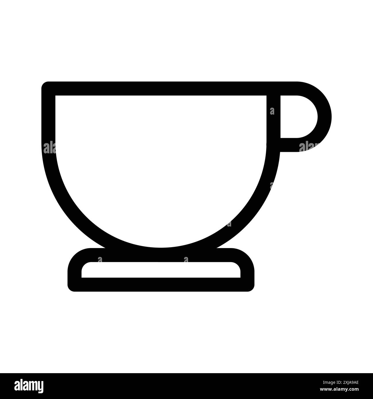 Coffee cup icon set in thin line outline style and linear vector sign Stock Vector Image & Art ...