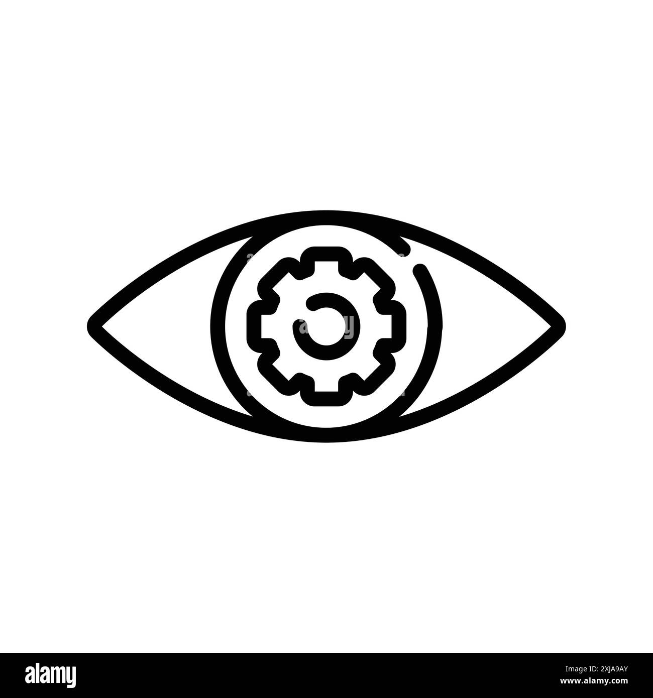 Creative vision icon set in thin line outline style and linear vector sign Stock Vector Image ...