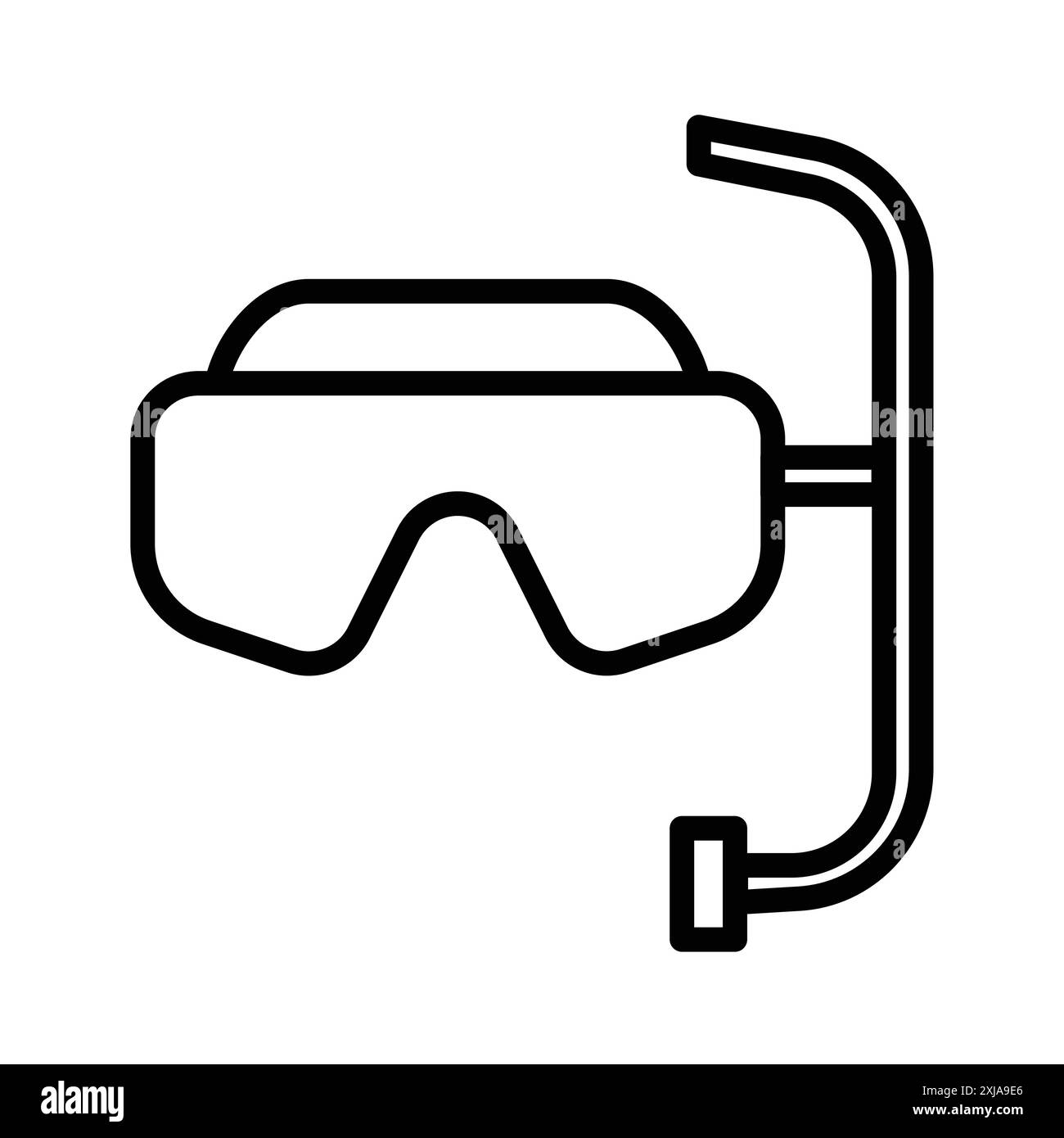 Diving mask icon set in thin line outline style and linear vector sign Stock Vector Image & Art ...