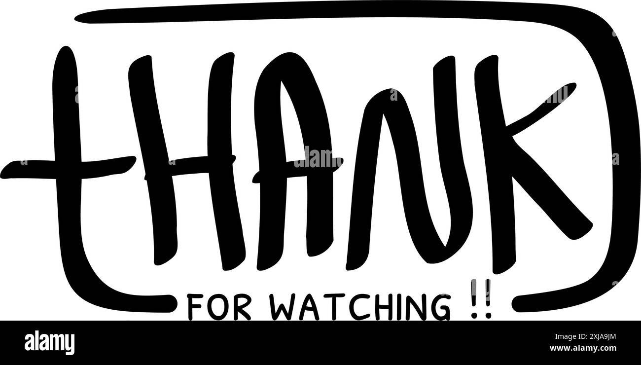 A vibrant end screen design vector with a "Thank You for Watching ...