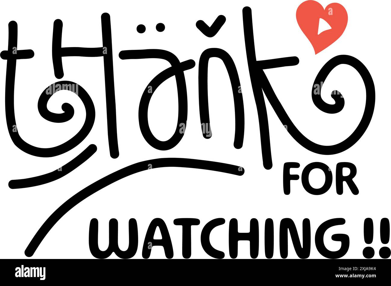 A vibrant end screen design vector with a "Thank You for Watching ...