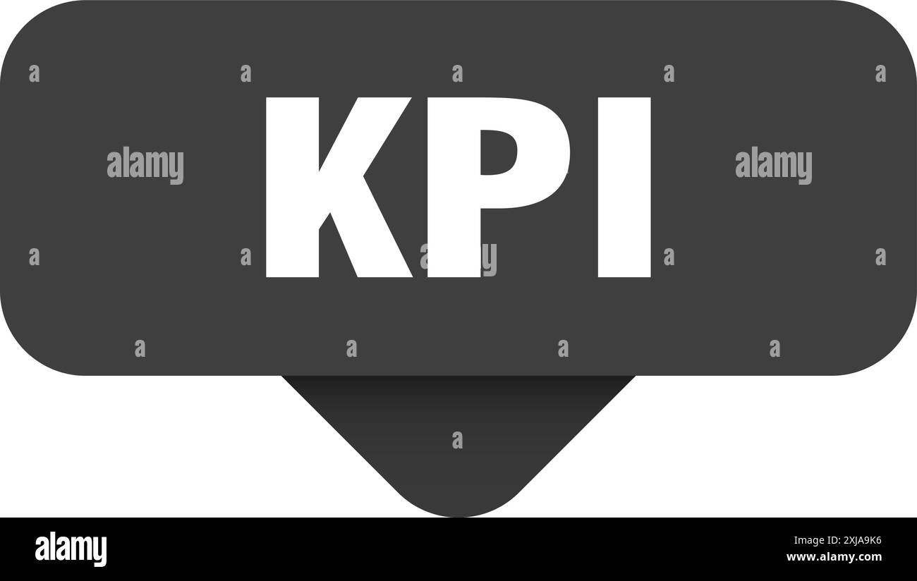 Kpi key performance indicator vector vectors Black and White Stock ...