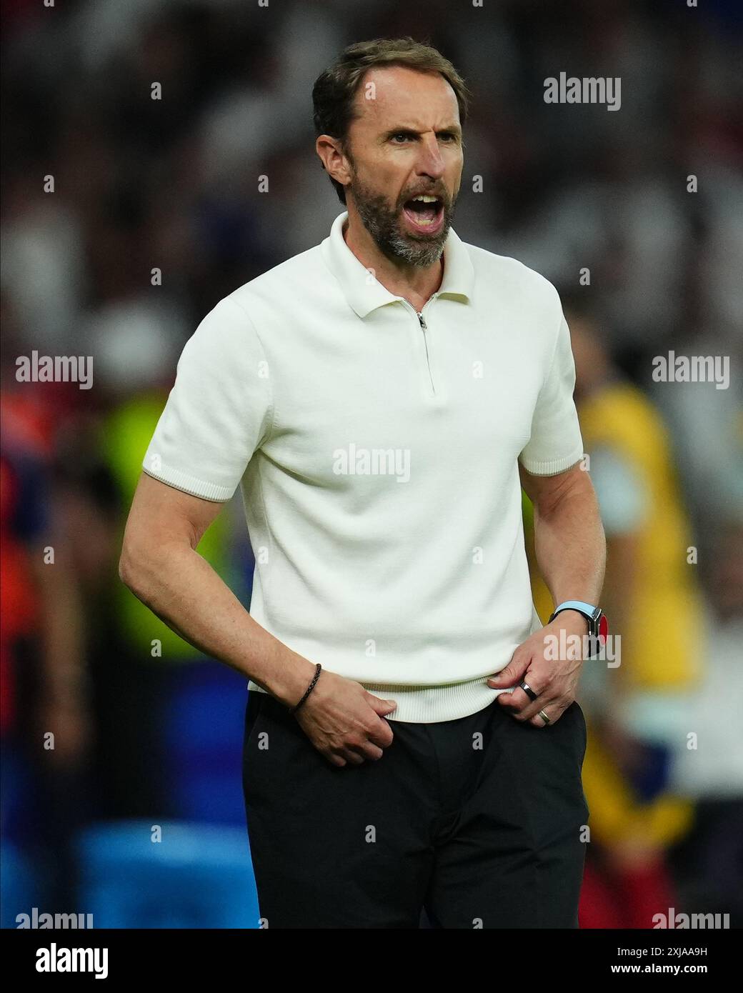 England head coach Gareth Southgate during the UEFA Euro 2024 match ...