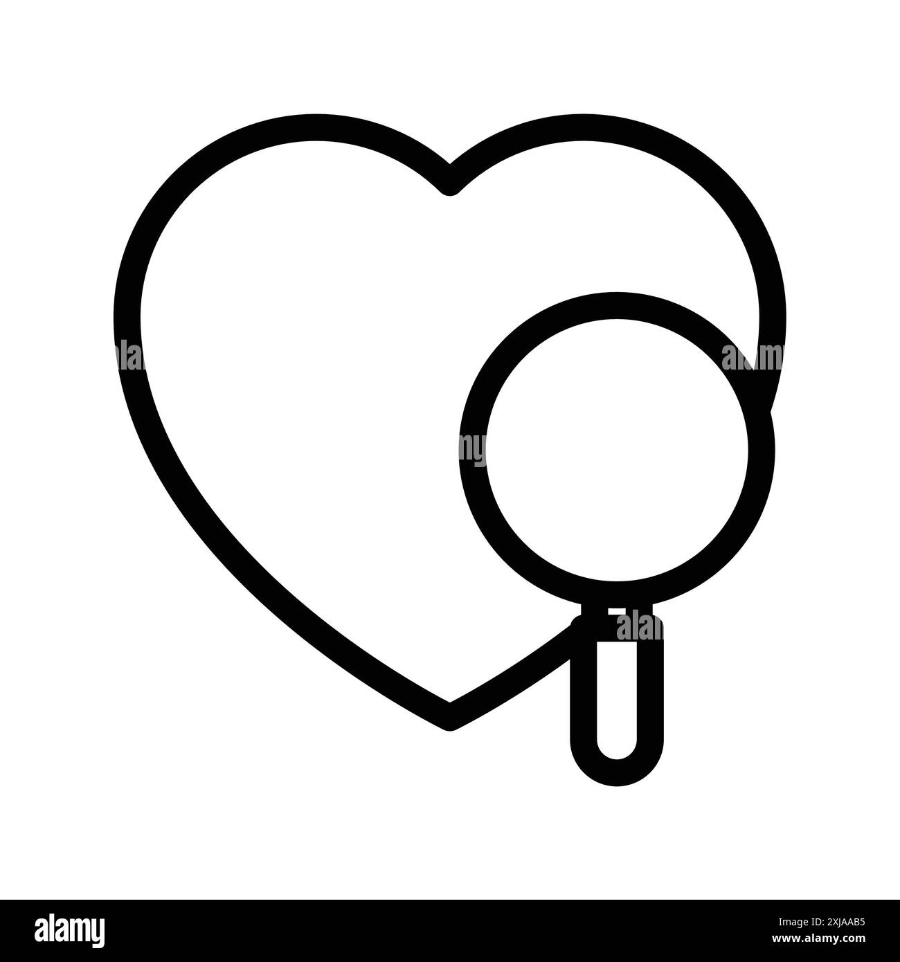 Find Love icon set in thin line outline style and linear vector sign ...
