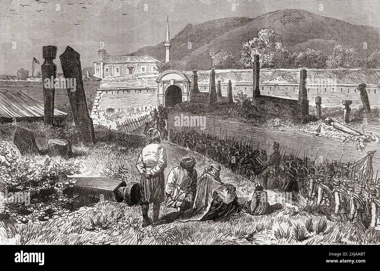 A view of the island of Ada Kaleh on the Danube in Romania, seen here ...