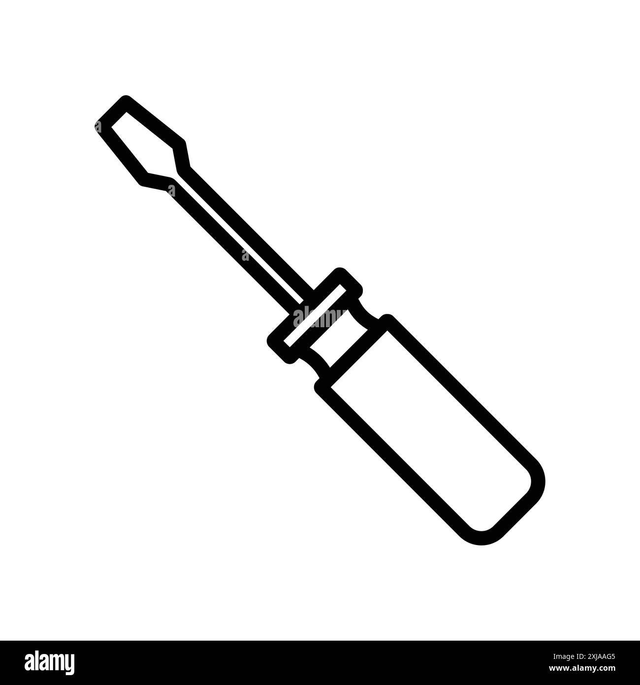 Screwdriver icon set in thin line outline style and linear vector sign ...