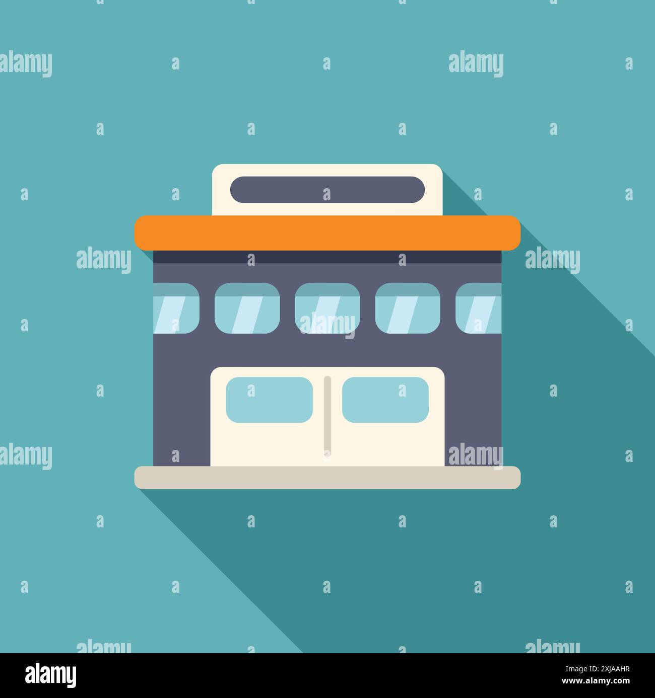 Minimalist illustration featuring a modern city building, showcasing ...