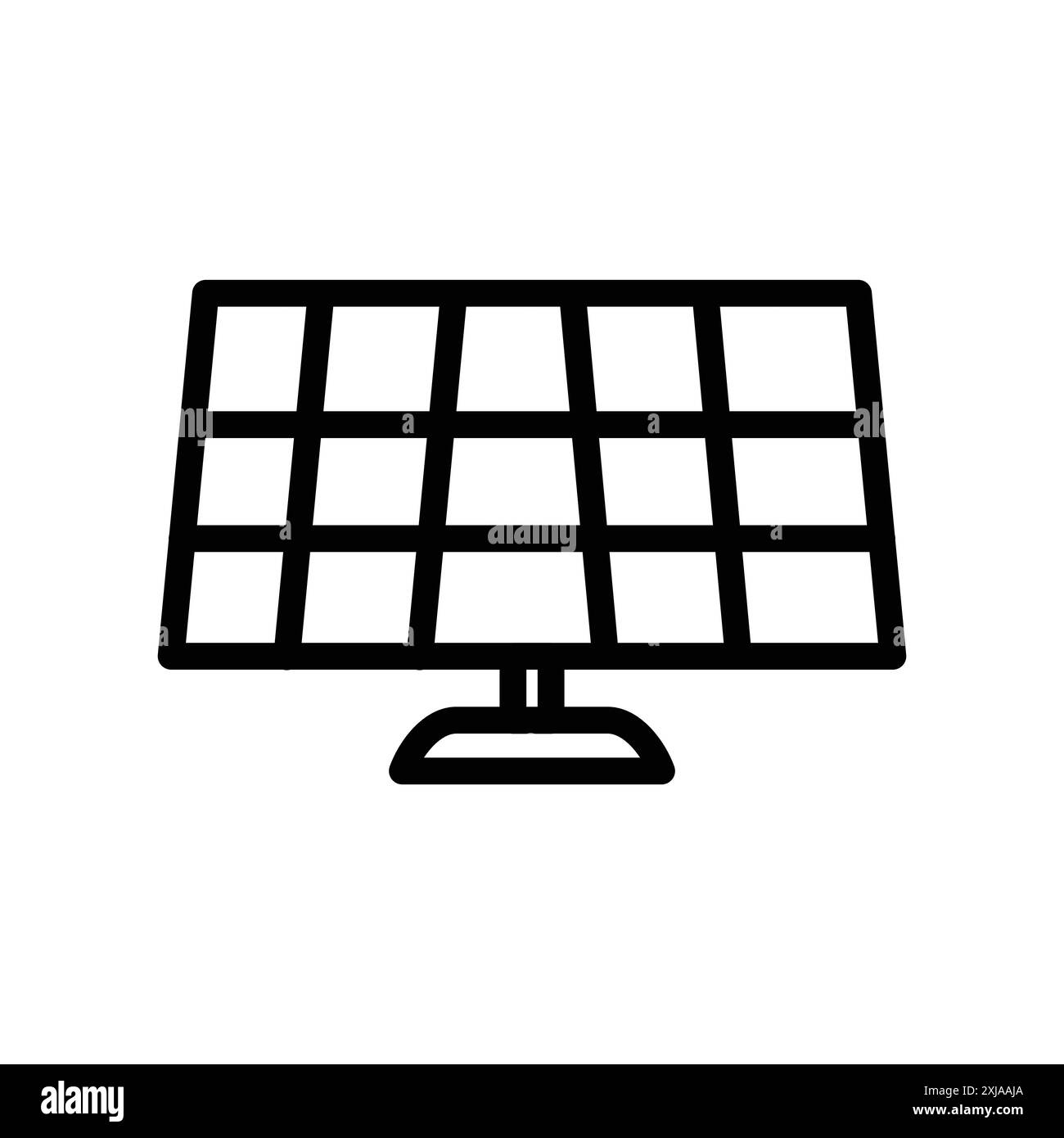 Solar collector icon set in thin line outline style and linear vector sign Stock Vector Image ...